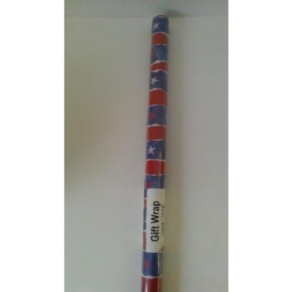 Unbranded | Other | 6 Patriotic Roll Wrap 2 Sq Ft Red White Blue With ...